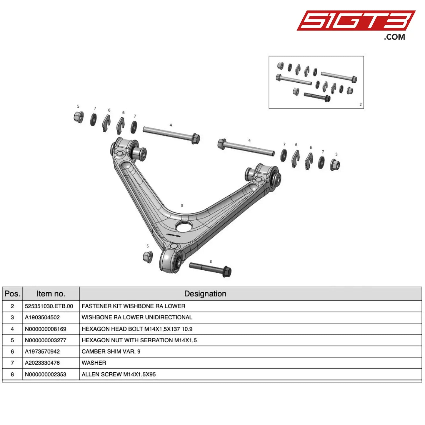 CAMBER SHIM VAR. 9 - A1973570942 [Mercedes-AMG GT4] [Mercedes-AMG GT4 ...
