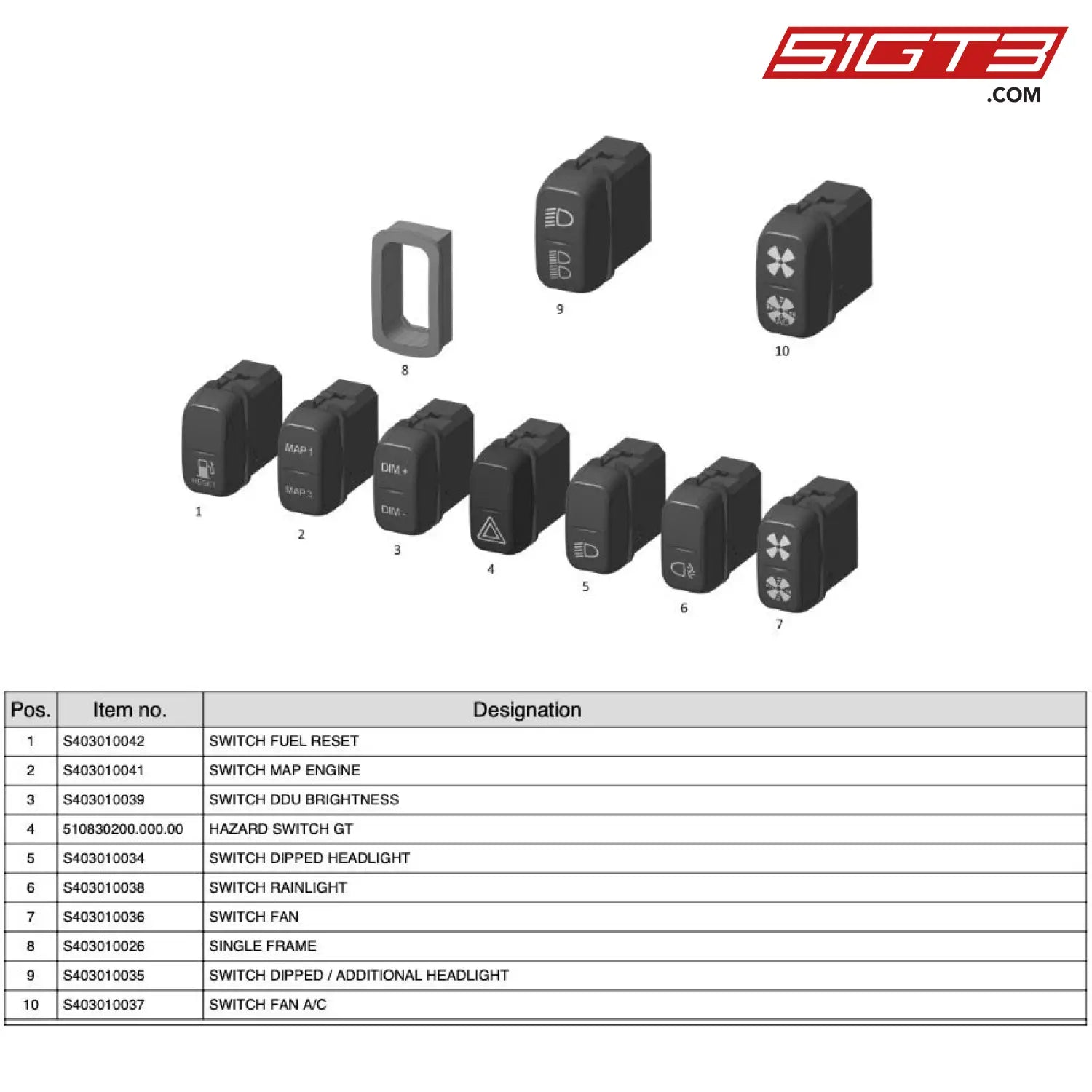 SWITCH MAP ENGINE - S403010041 [Mercedes-AMG GT4] [51GT3]